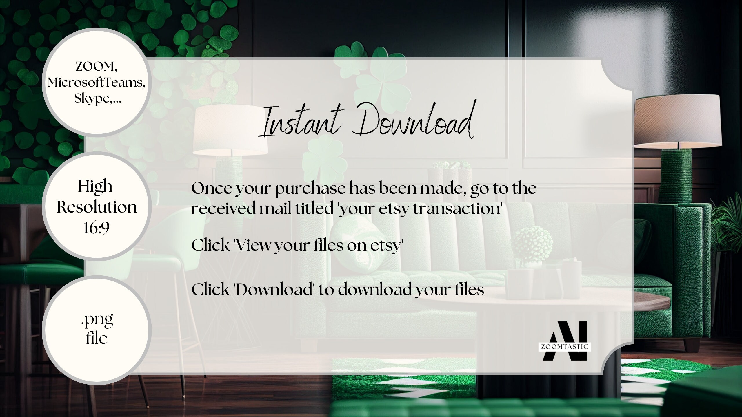 Zoom Background St. Patrick’s Day #3| Virtual Background | Zoom Home ...