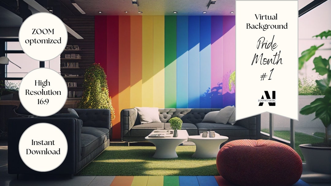 Zoom Background Pride Month #1| Virtual Background | Zoom Home Office ...
