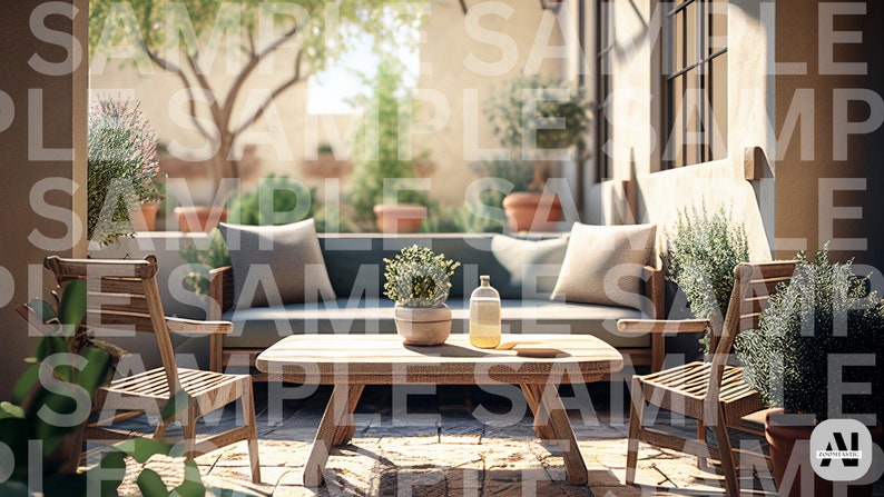 Zoom Background Outdoor Patio 7 Zoom Office Background - Etsy