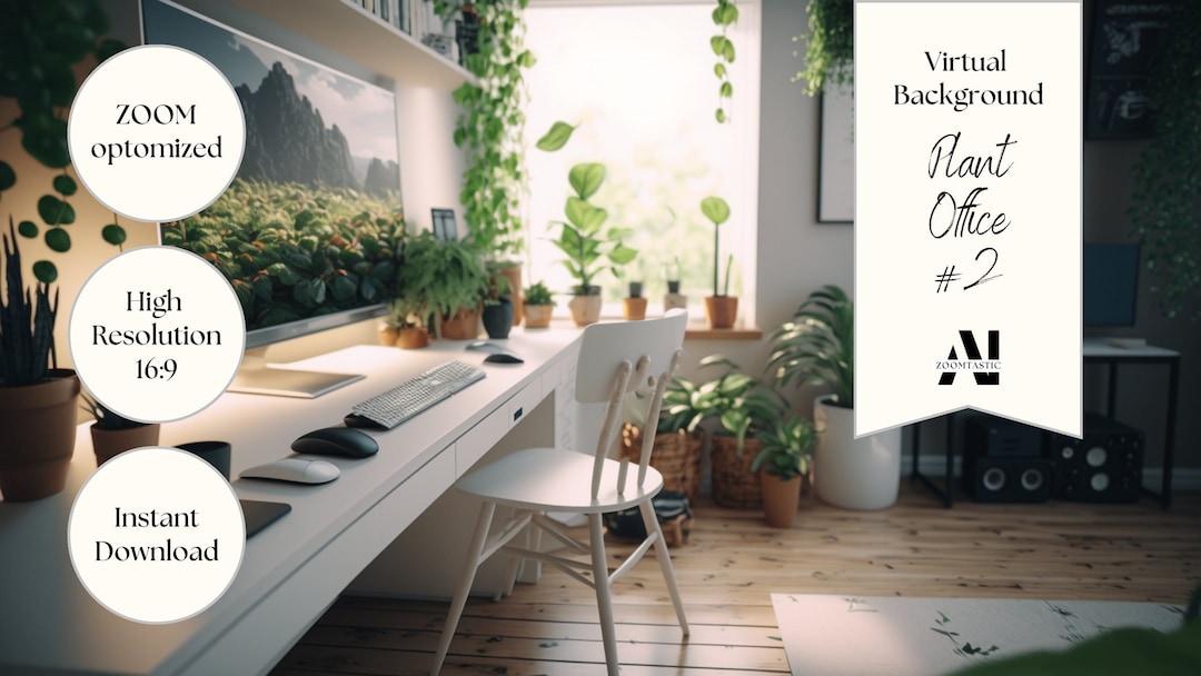 Zoom Background Plant Office #2| Zoom Office Background | Zoom Home ...
