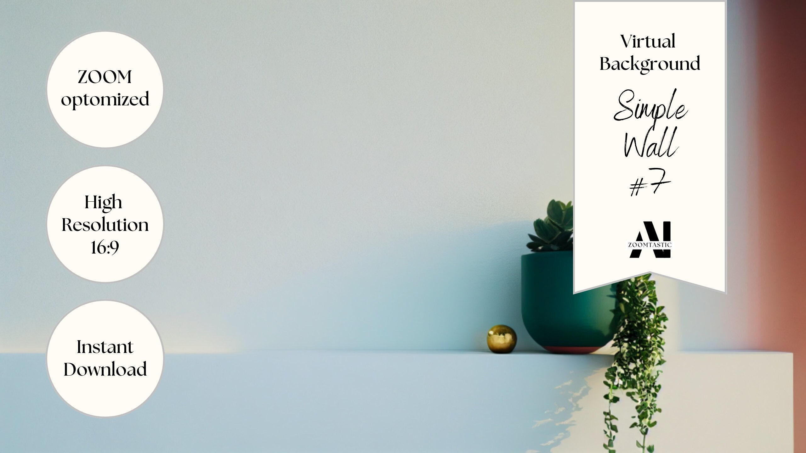 Simple Wall Zoom Background #7 | Backdrop for Video Call | Zoom Home ...