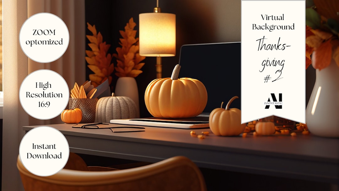Zoom Background Thanksgiving #2| Zoom Office Background | Zoom Home ...