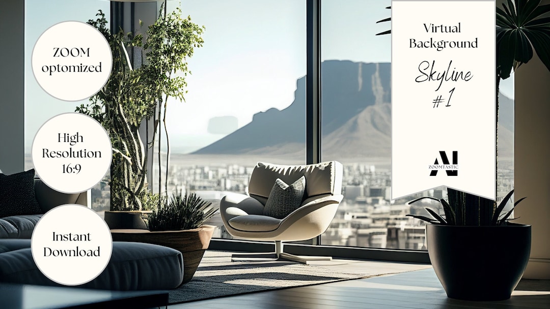 Zoom Background Skyline #1 | Zoom Hotel Background | Zoom Home Office ...