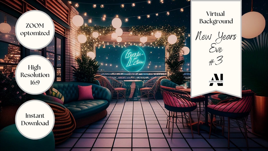 Zoom Background New Year's Eve #3| Virtual Background | Zoom Home ...
