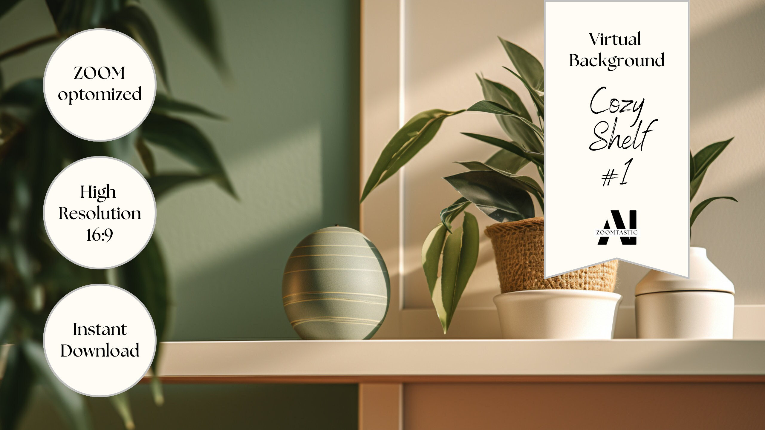 Cozy Shelf Zoom Background #1 |backdrop for Video Call | Zoom Home ...