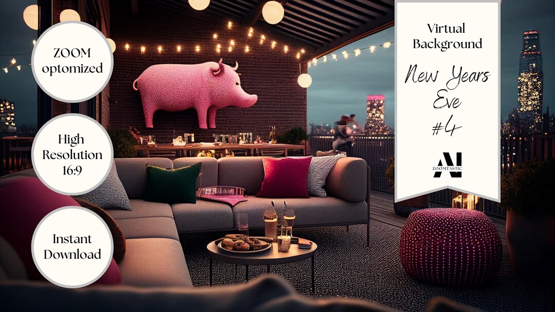 Zoom Background New Year's Eve #4| Virtual Background | Zoom Home ...