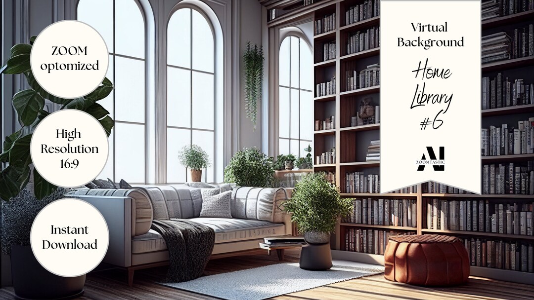 Zoom Background Home Library #6| Zoom Office Background | Zoom Home ...