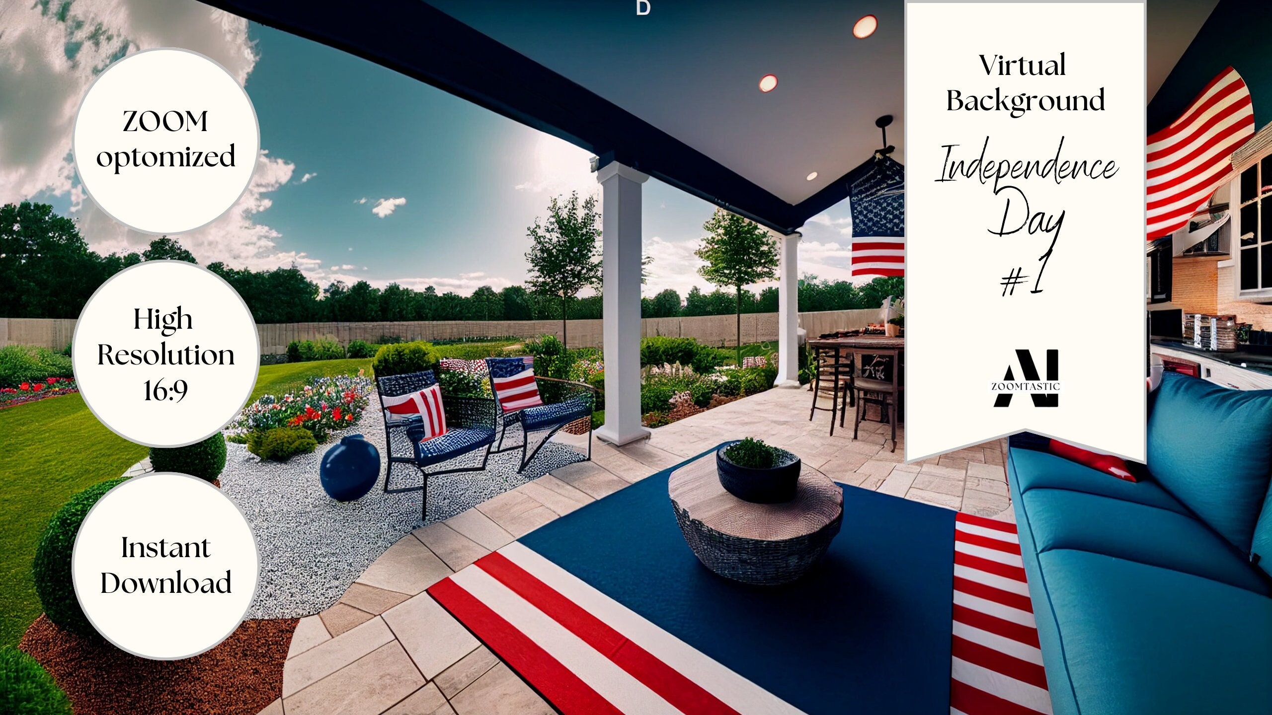 Zoom Background Independence Day #1| Virtual Background | Zoom Home ...