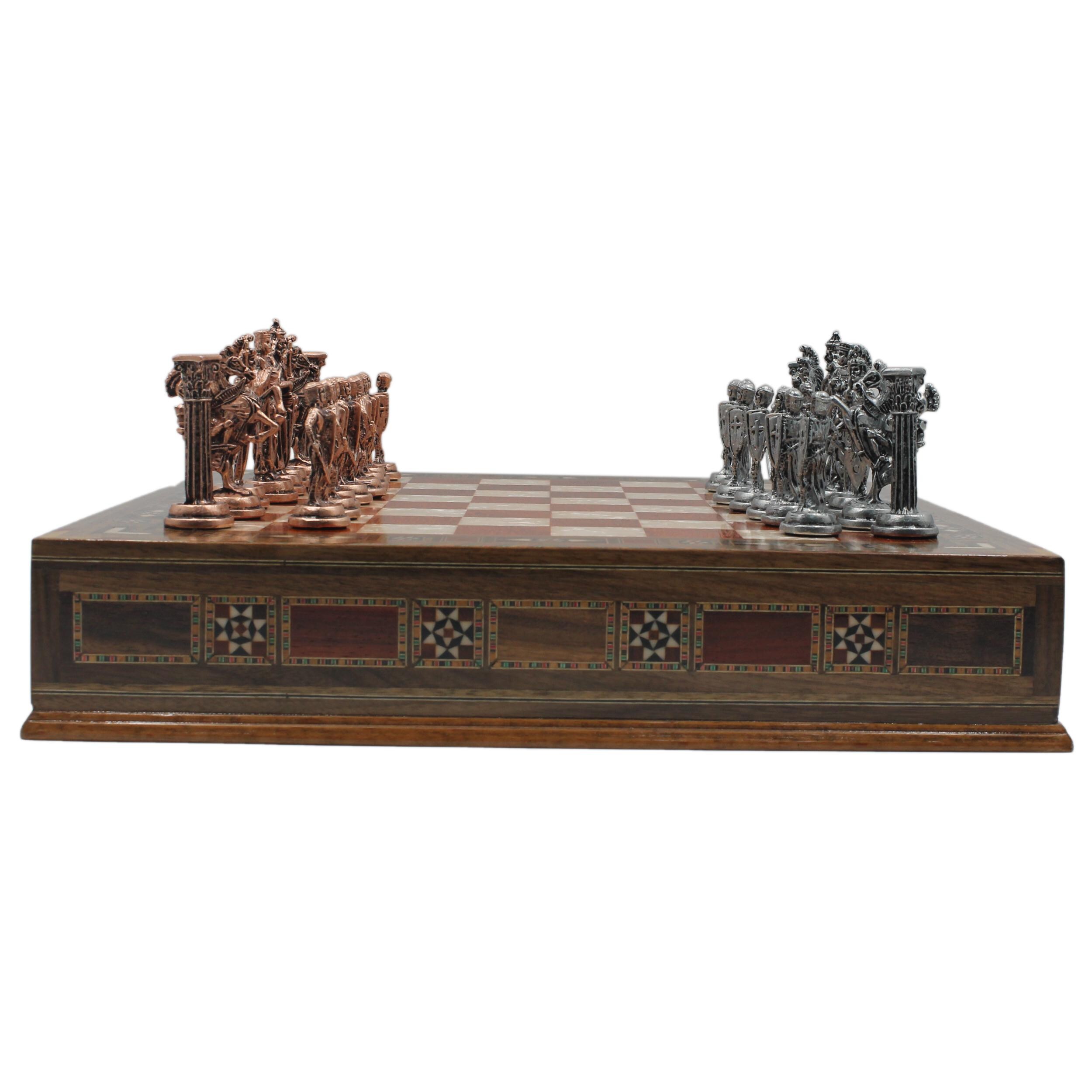 Rose Color British Chess Set Silver and Golden Chess Pieces Original ...