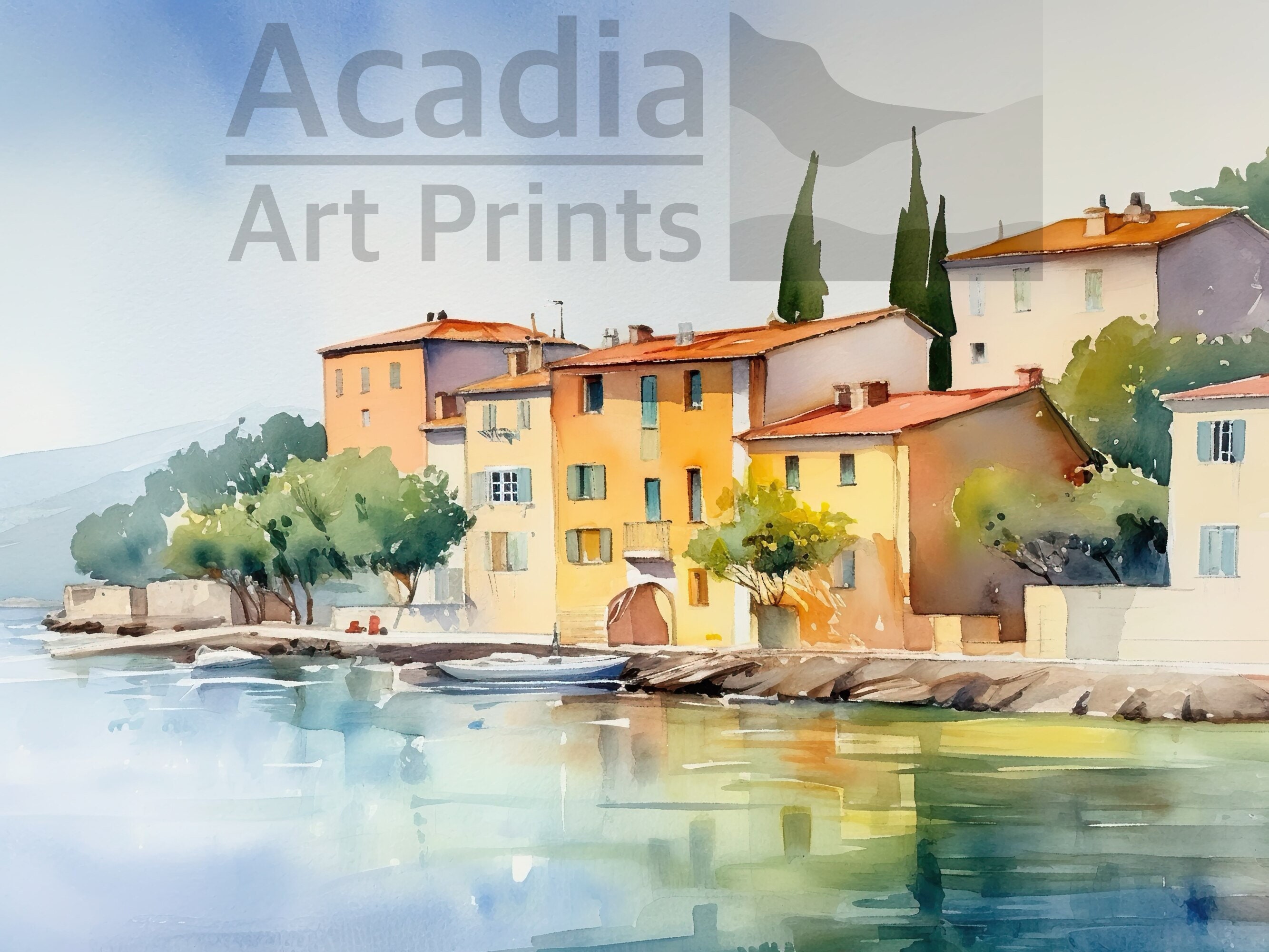 Provence Watercolor Painting Provence Wall Art Printable - Etsy