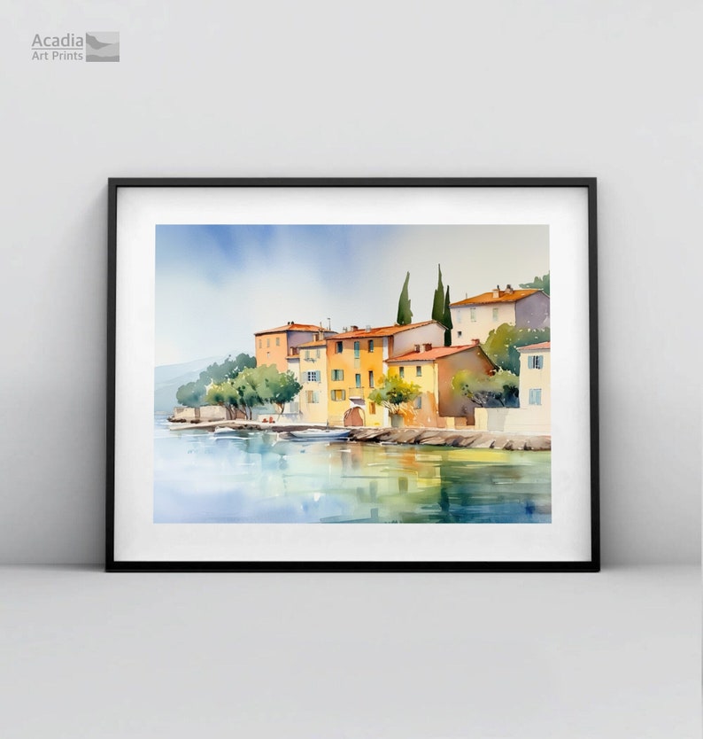 Provence Watercolor Painting Provence Wall Art Printable - Etsy