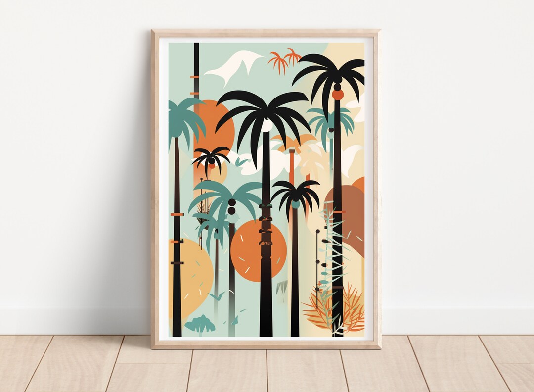 Palm Tree Print Palm Tree Poster Palm Tree Art Palm Trees - Etsy