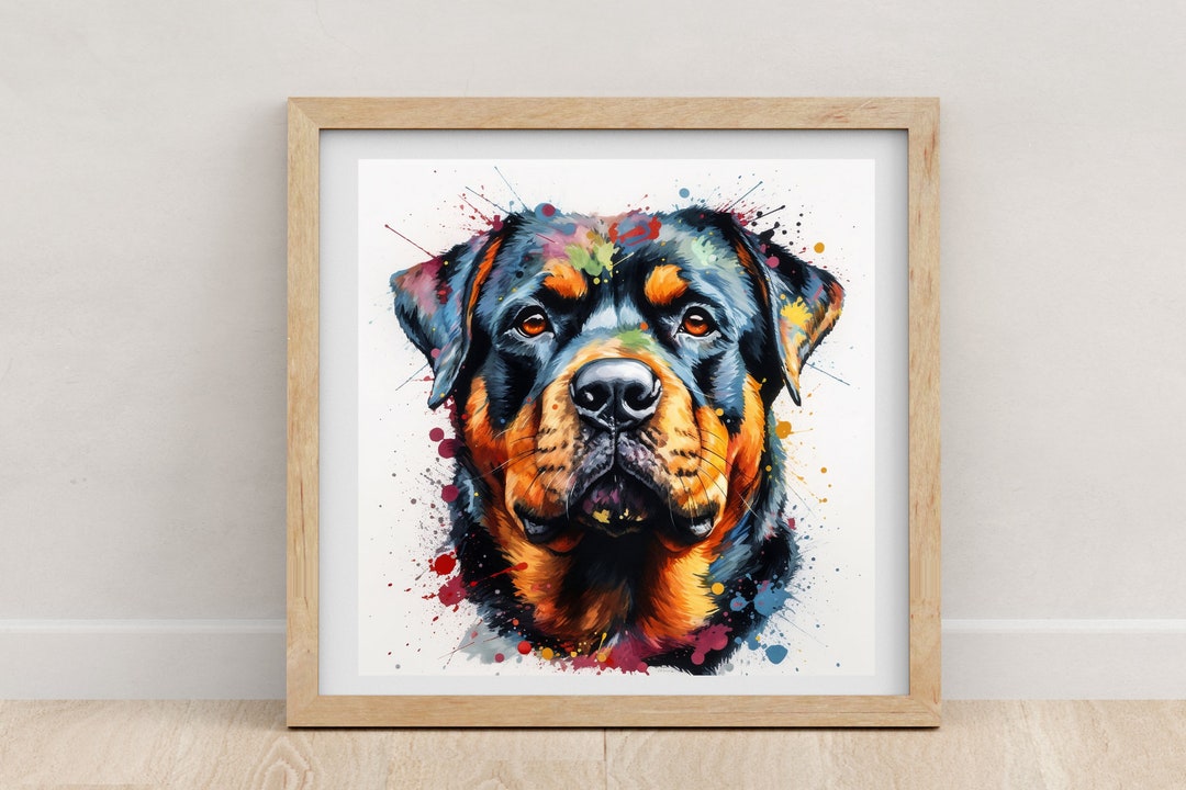 Rottweiler Print | Rottweiler | Rottweiler Poster | Watercolour Print ...
