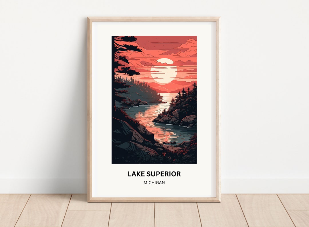 Lake Superior | Lake Superior Print | Lake Superior Poster - Etsy