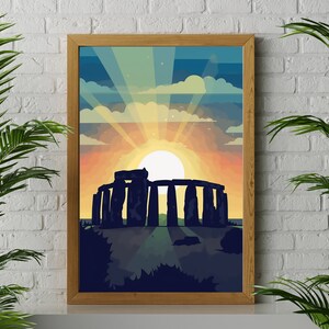 Stonehenge | Stonehenge Art | Stonehenge Print | Stonehenge Poster - Etsy