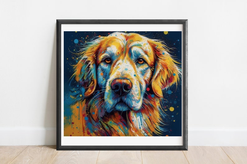 Golden Retriever Print | Golden Retriever | Golden Retriever Poster | Watercolour Print | Dog ...