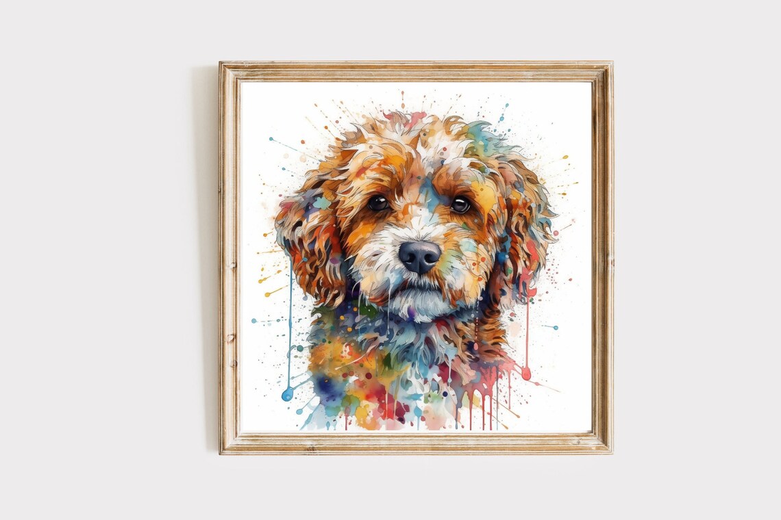 Cavapoo Print | Cavapoo | Cavapoo Poster | Watercolour Print | Dog ...