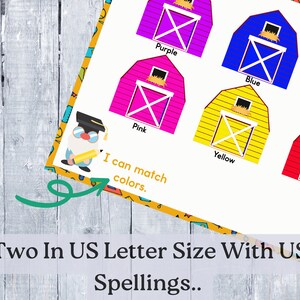 Tractor Colour Matching Activity for Toddler Color Homeschool Resource ...