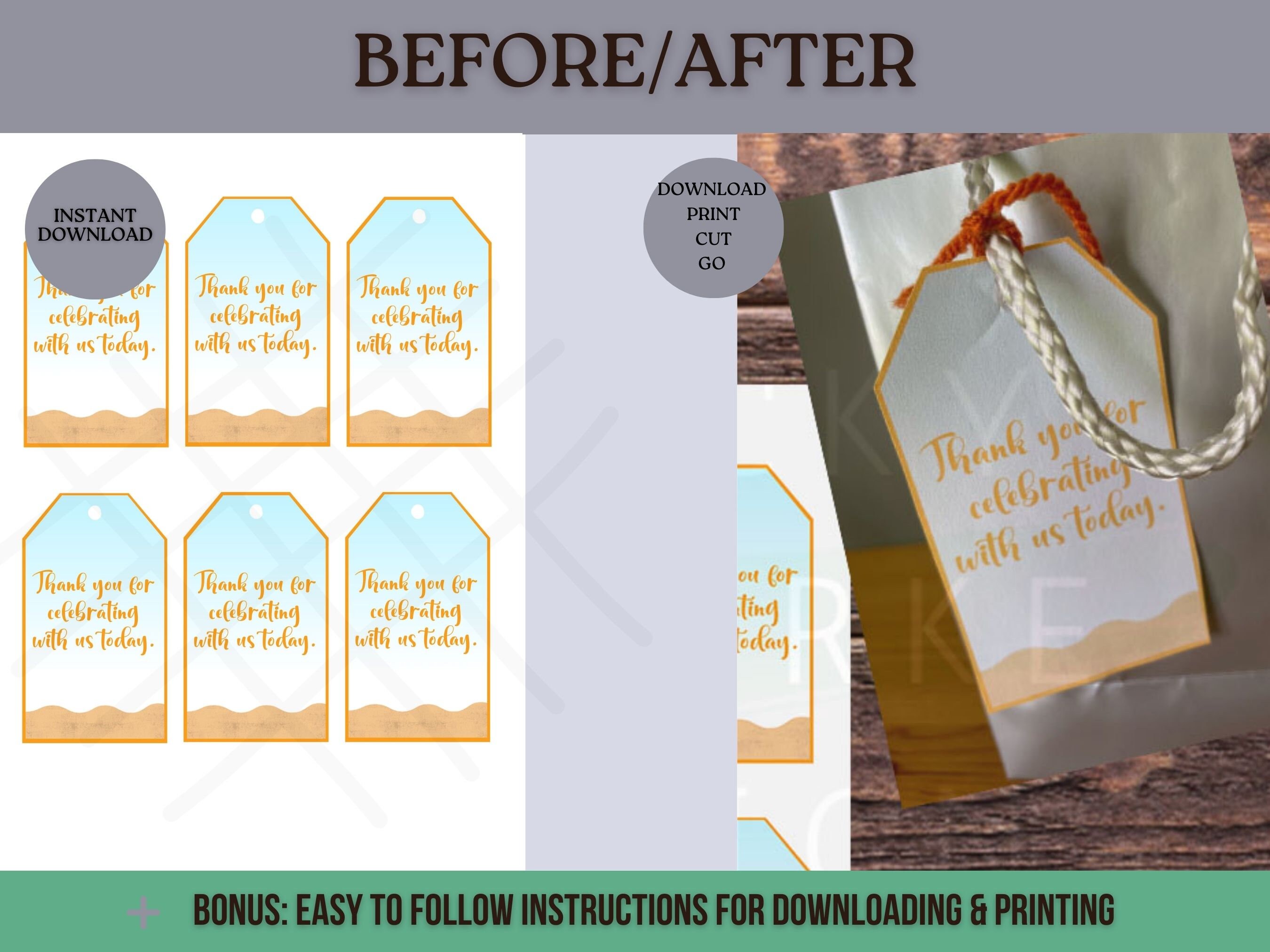 Favor Tags Beach Theme Printable Favour Tags for Goody Bags Beach Theme ...
