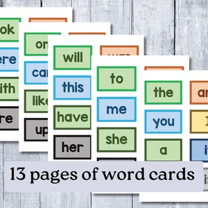 Sight Word Flashcards for Beginner Readers Flashcards of Sight Words ...
