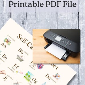 Self-care Alphabet Poster Printable Mental Health Support for Students ...