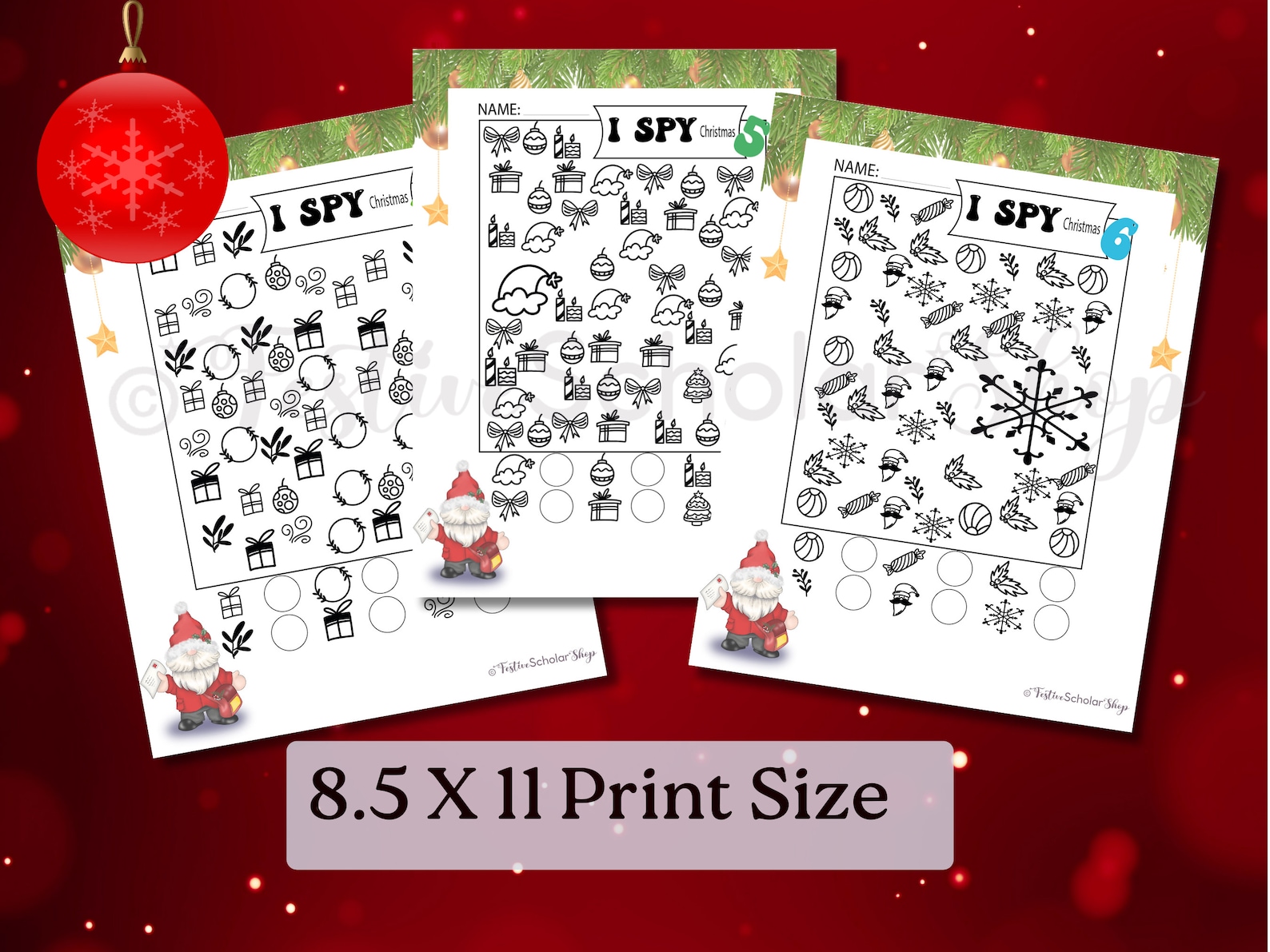 Christmas I Spy Activity Printable Christmas Eye Spy Activity for Kids ...