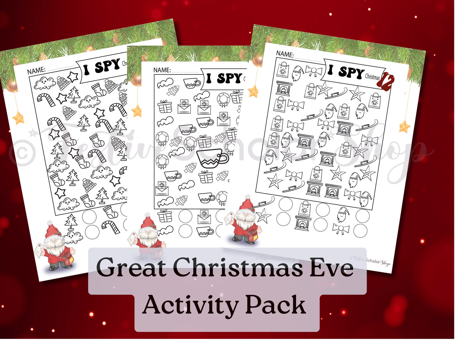 Christmas I Spy Activity Printable Christmas Eye Spy Activity for Kids ...