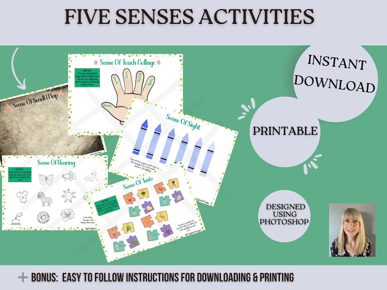 Five Senses Teaching Activities Teacher 5 Senses Printable Montessori ...