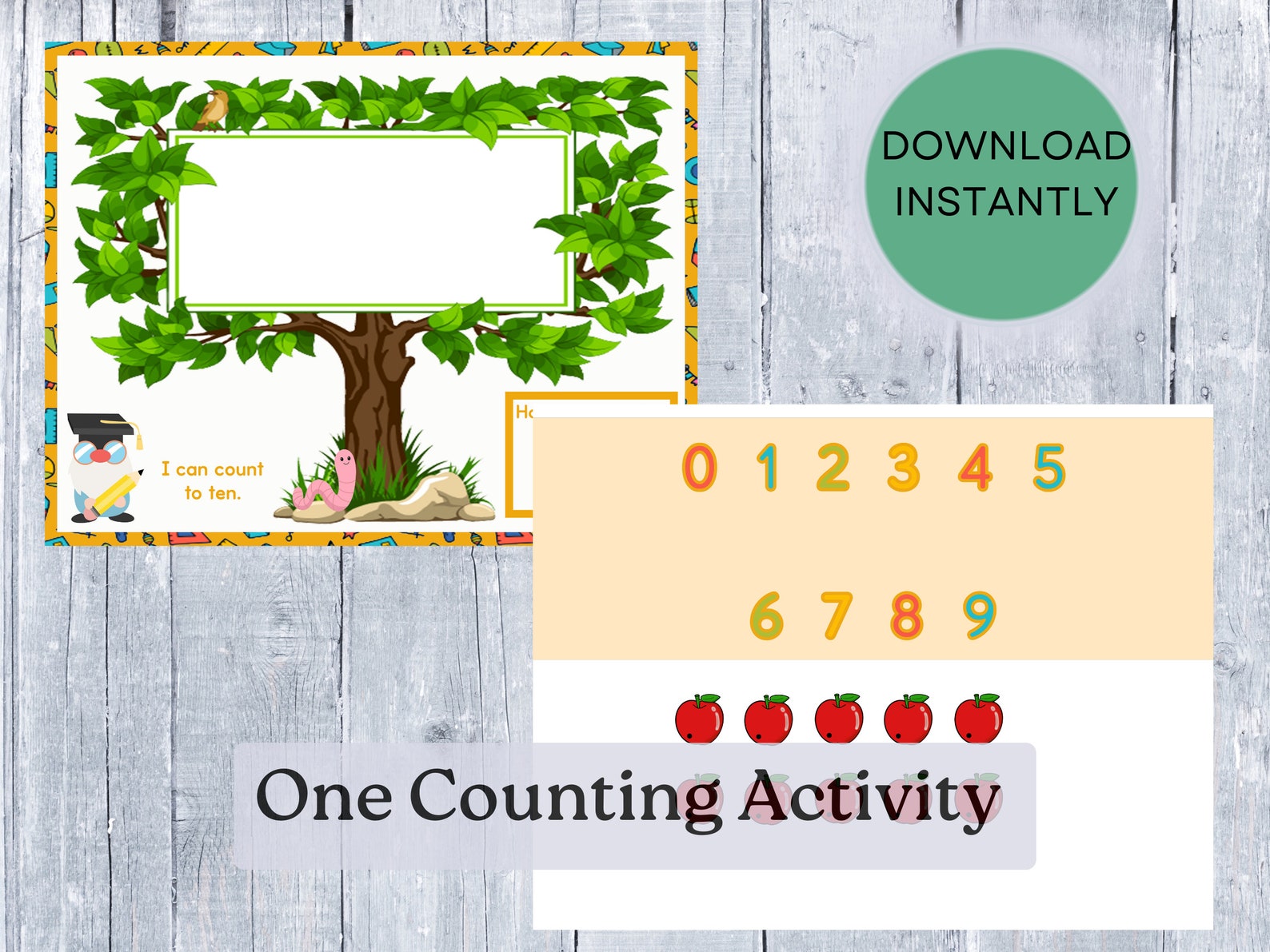 Toddler Counting Activities Printable Number Activity for Preschool ...