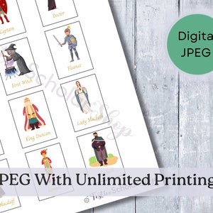 Macbeth Character Flashcards for Guessing Game Printable Macbeth ...