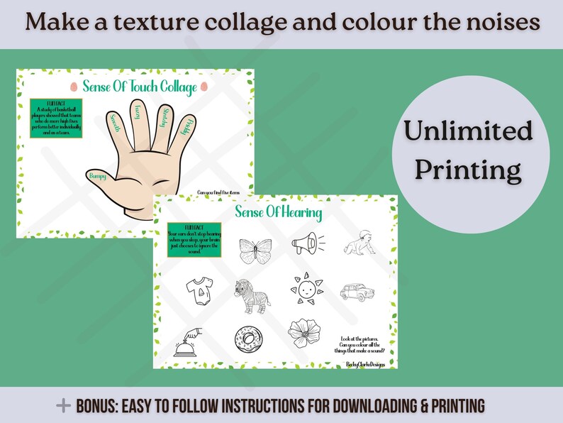 Five Senses Teaching Activities Teacher 5 Senses Printable Montessori ...