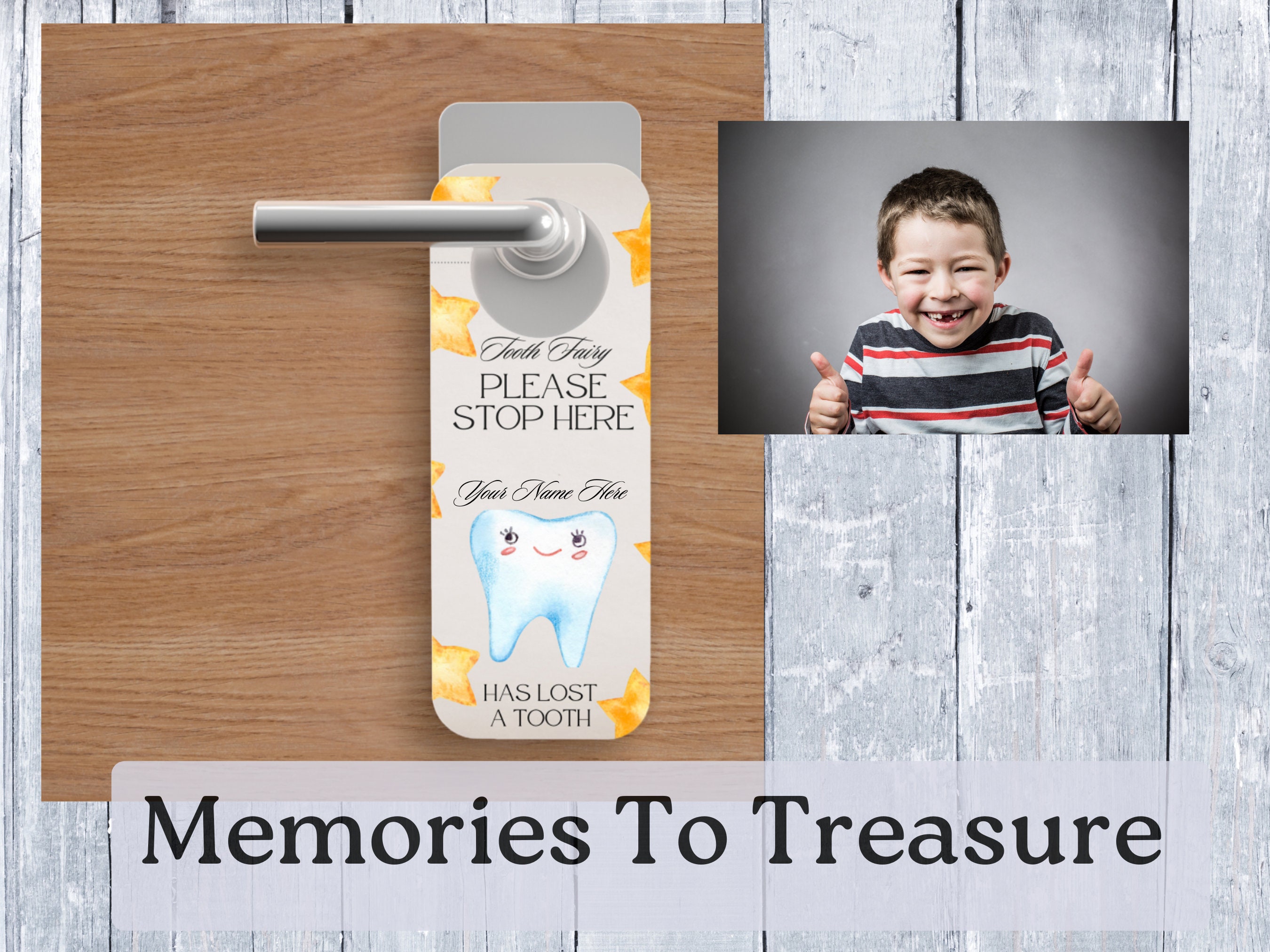 Tooth Fairy Door Hanger Printable Door Hanger for Tooth Fairy Gift ...