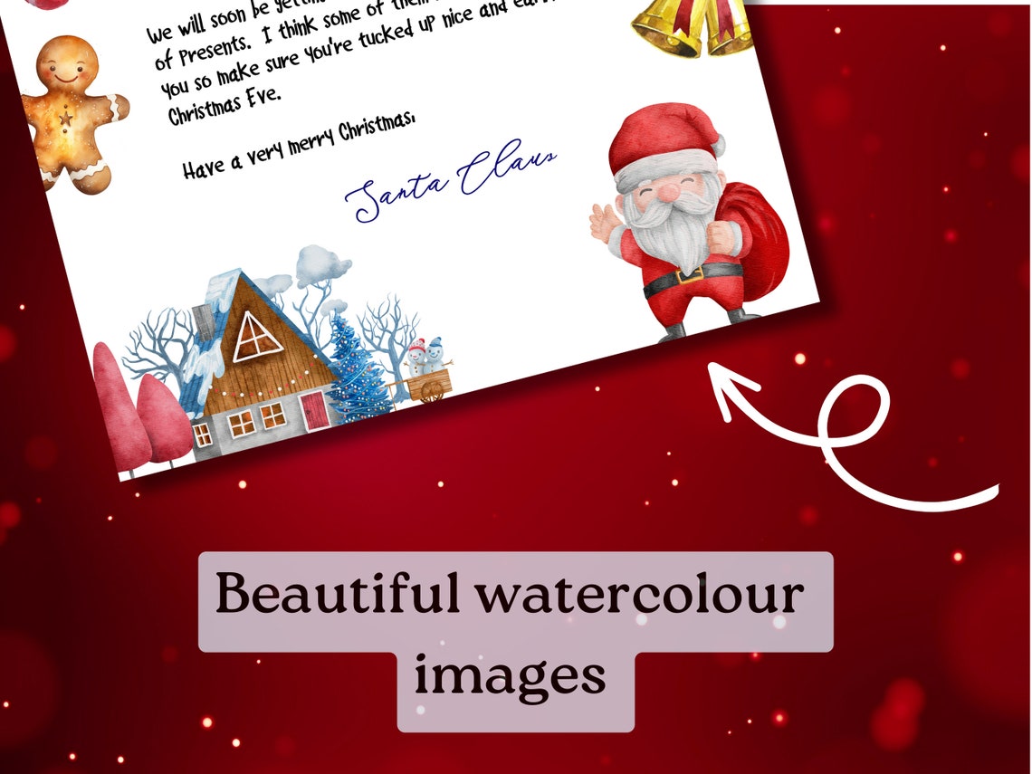 Custom Santa Letter for Kids Printable Letter From Santa With - Etsy UK