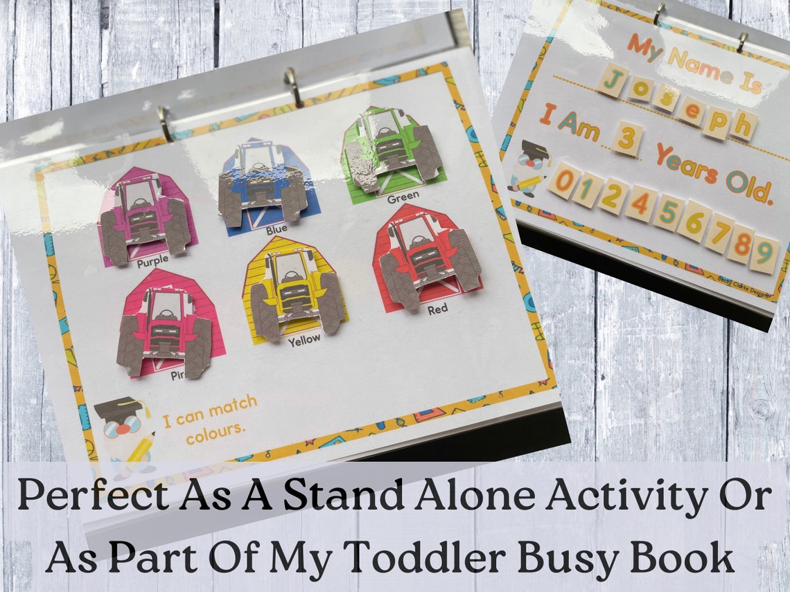 Tractor Colour Matching Activity for Toddler Color Homeschool Resource ...