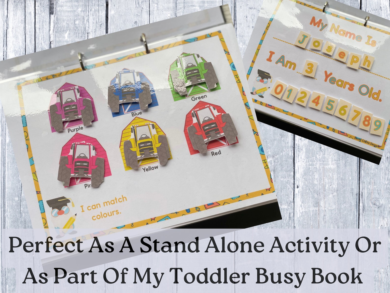 Tractor Colour Matching Activity for Toddler Color Homeschool Resource ...