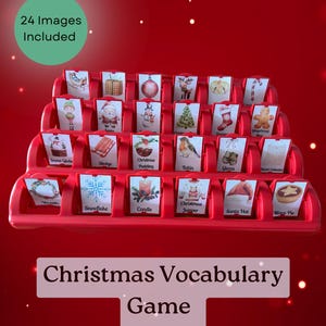 Christmas Flashcards for Guessing Game Printable Xmas Vocabulary for ...