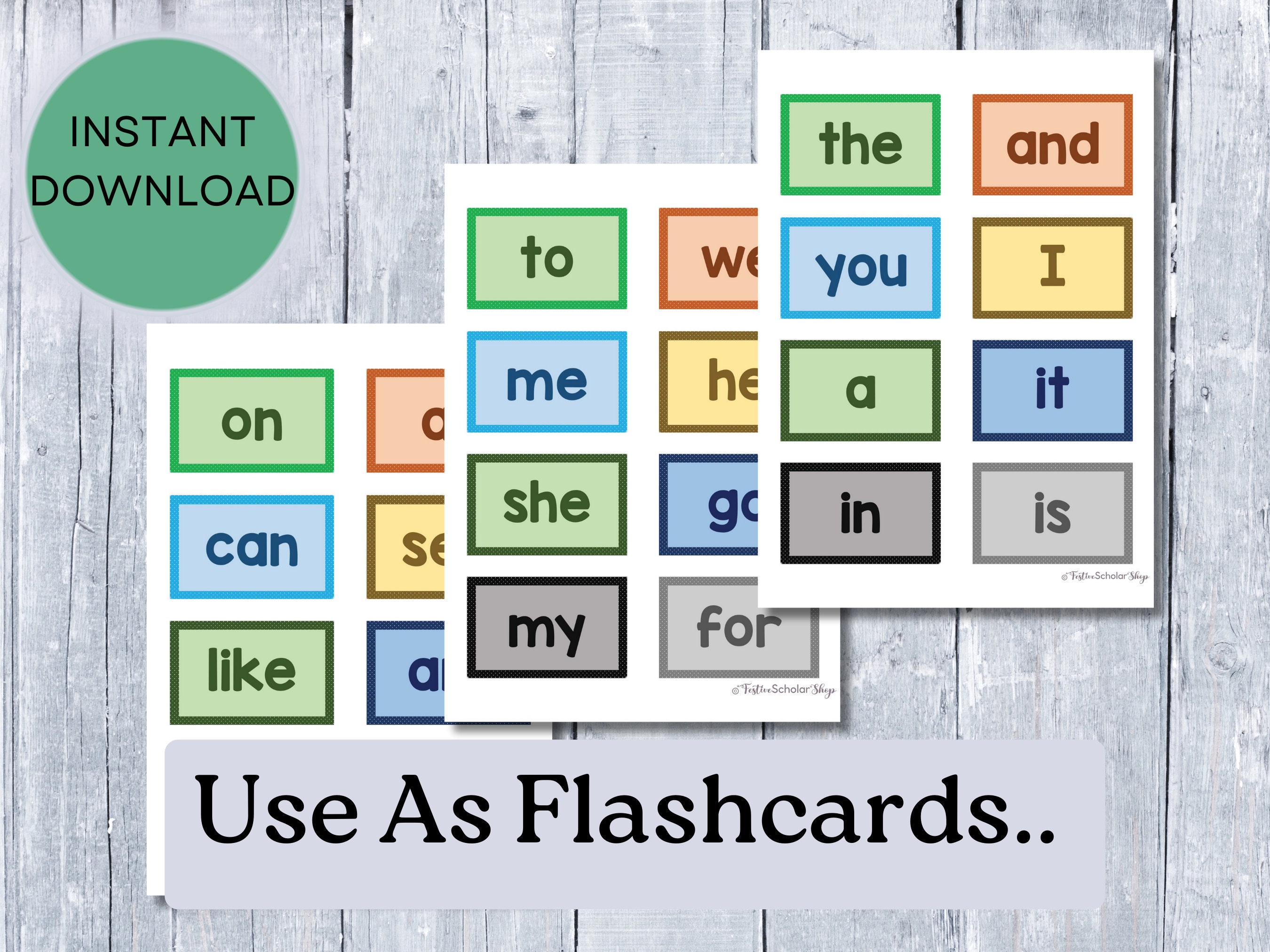 Sight Word Flashcards for Beginner Readers Flashcards of Sight Words ...