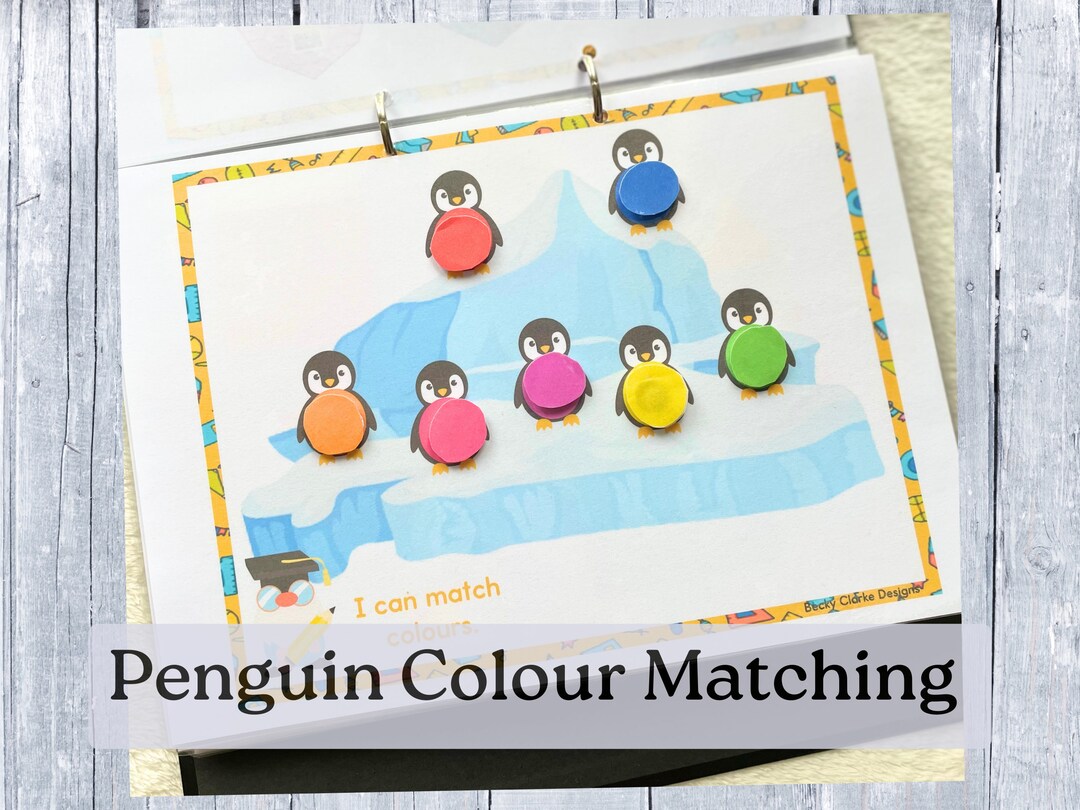 Color Matching Activity Penguins Colour Sorting Printable Matching ...