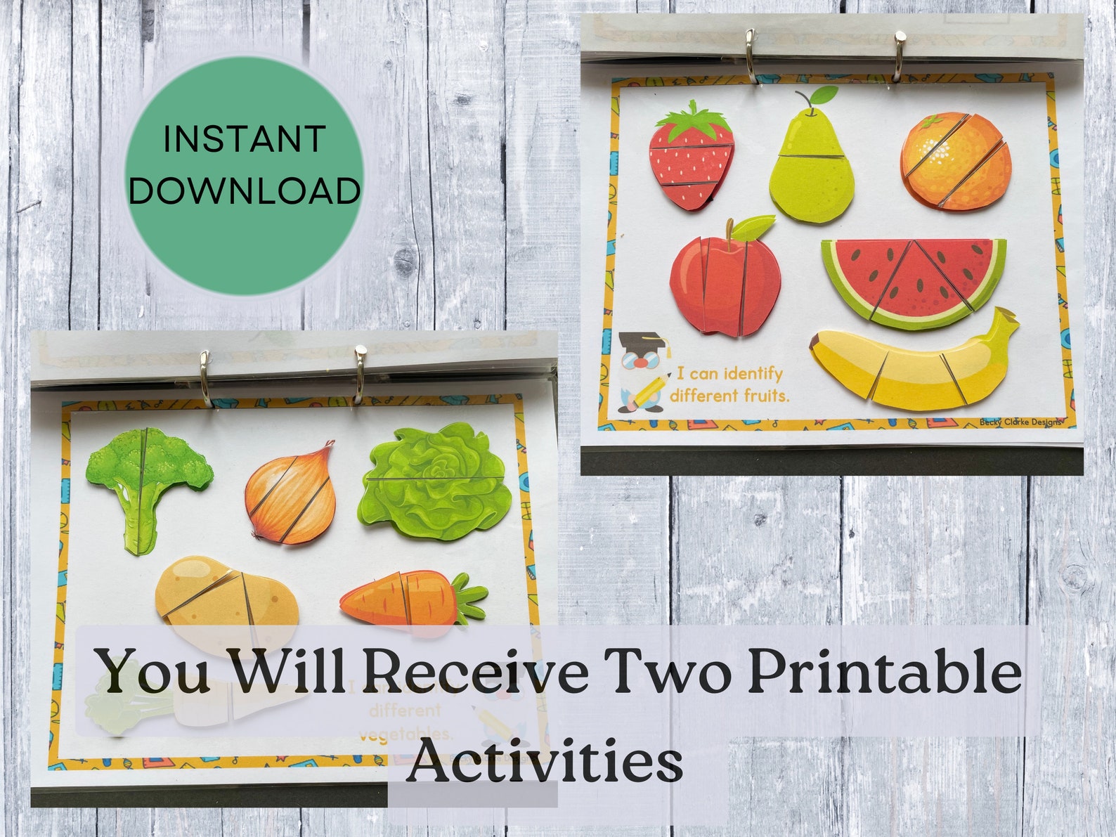 Fruit and Vegetable Activity Printable Vegetable and Fruit Puzzles ...