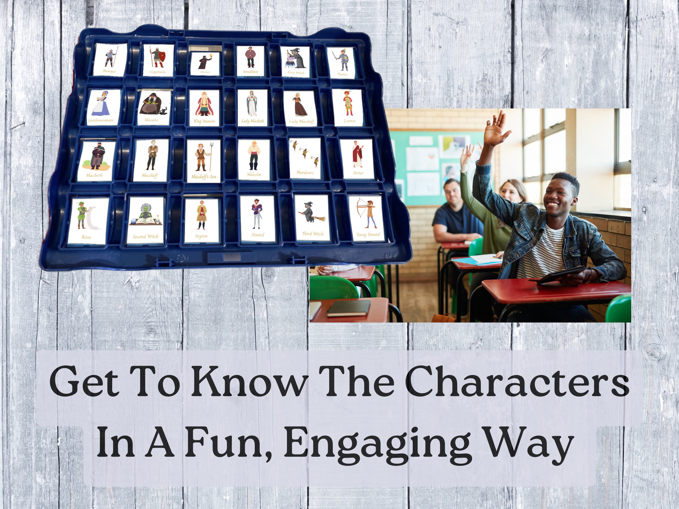 Macbeth Character Flashcards for Guessing Game Printable Macbeth ...