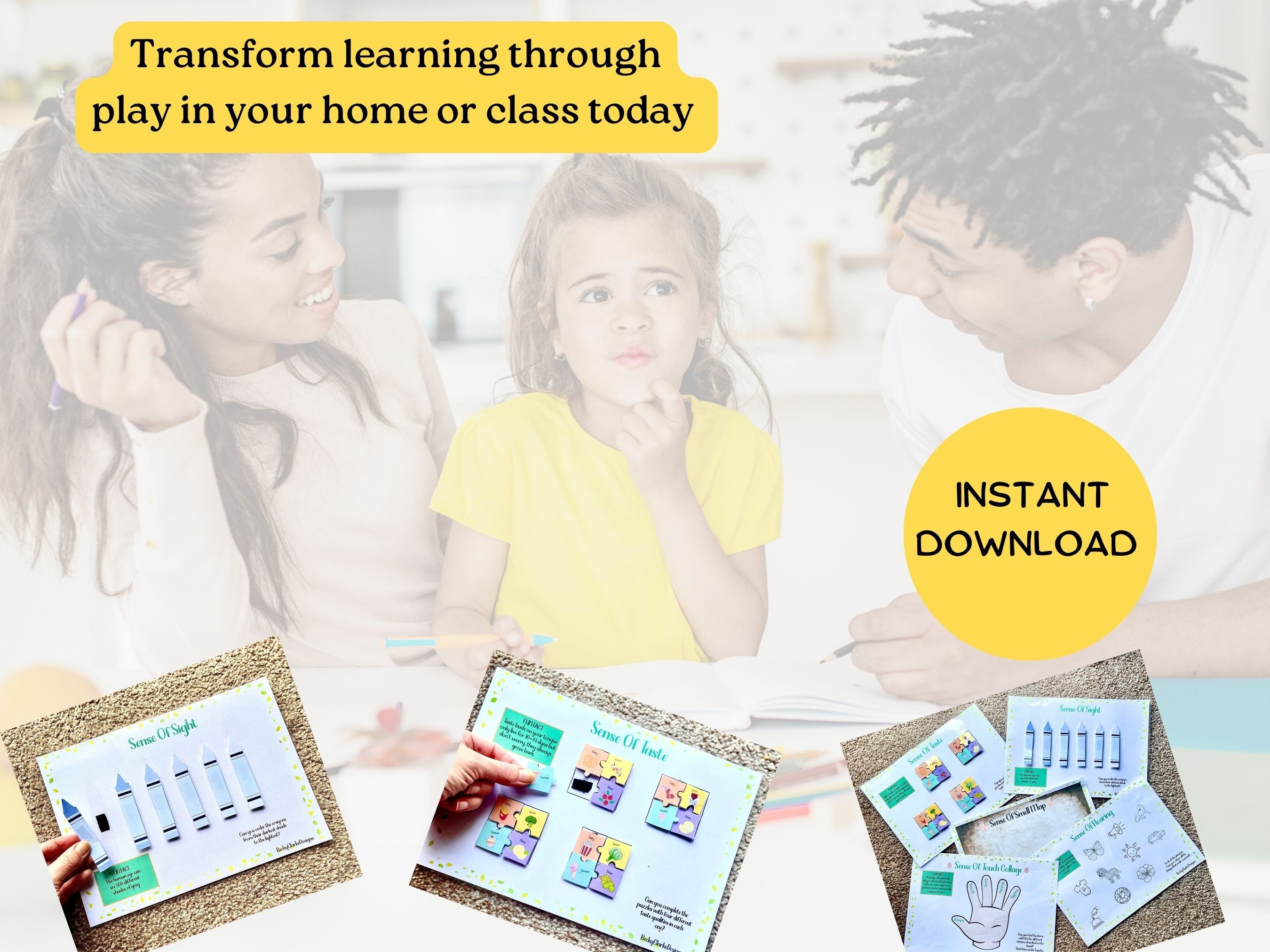 Five Senses Teaching Activities Teacher 5 Senses Printable Montessori ...