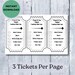 Kids Reward Ticket Printable Incentive Coupon for Pupil Achievement ...