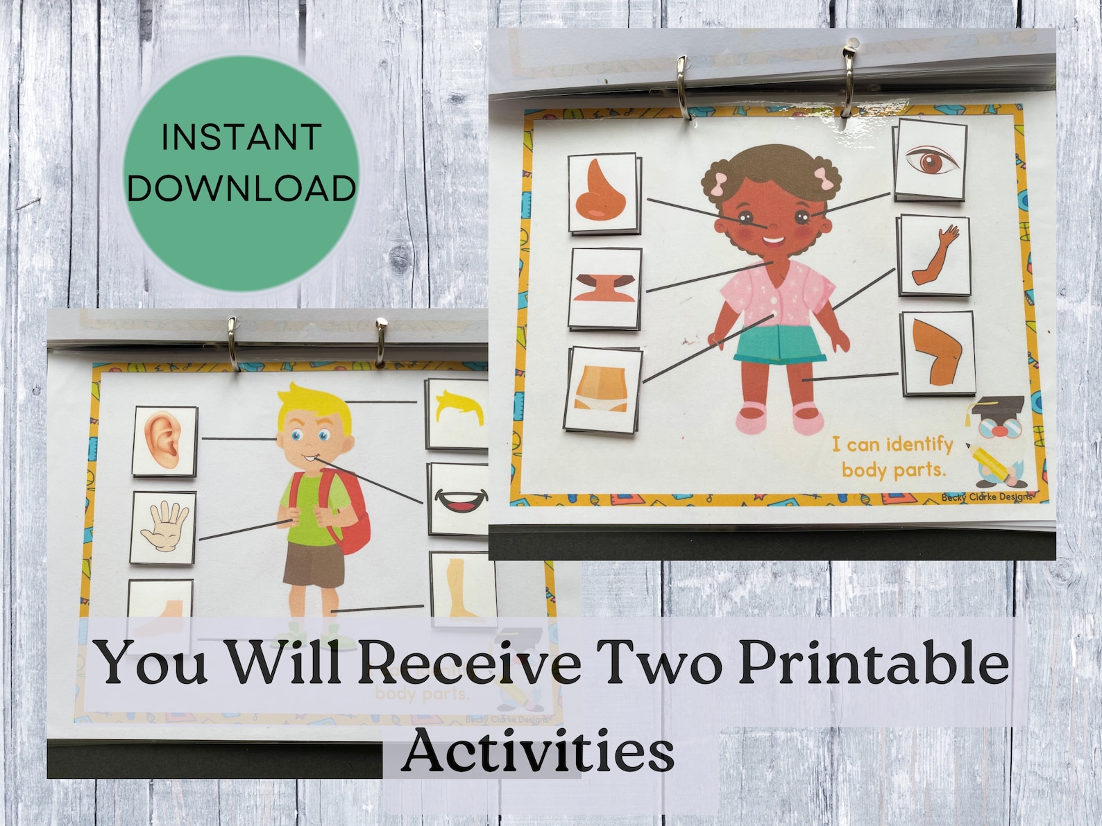 Body Parts Activity Printable for Toddlers Parts of the Body Printable ...