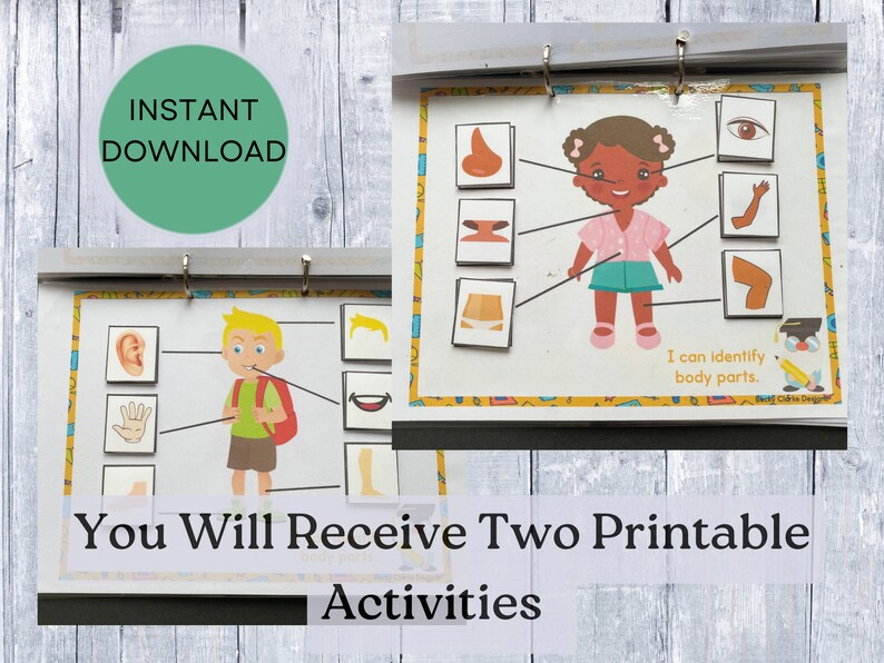 Body Parts Activity Printable for Toddlers Parts of the Body Printable ...