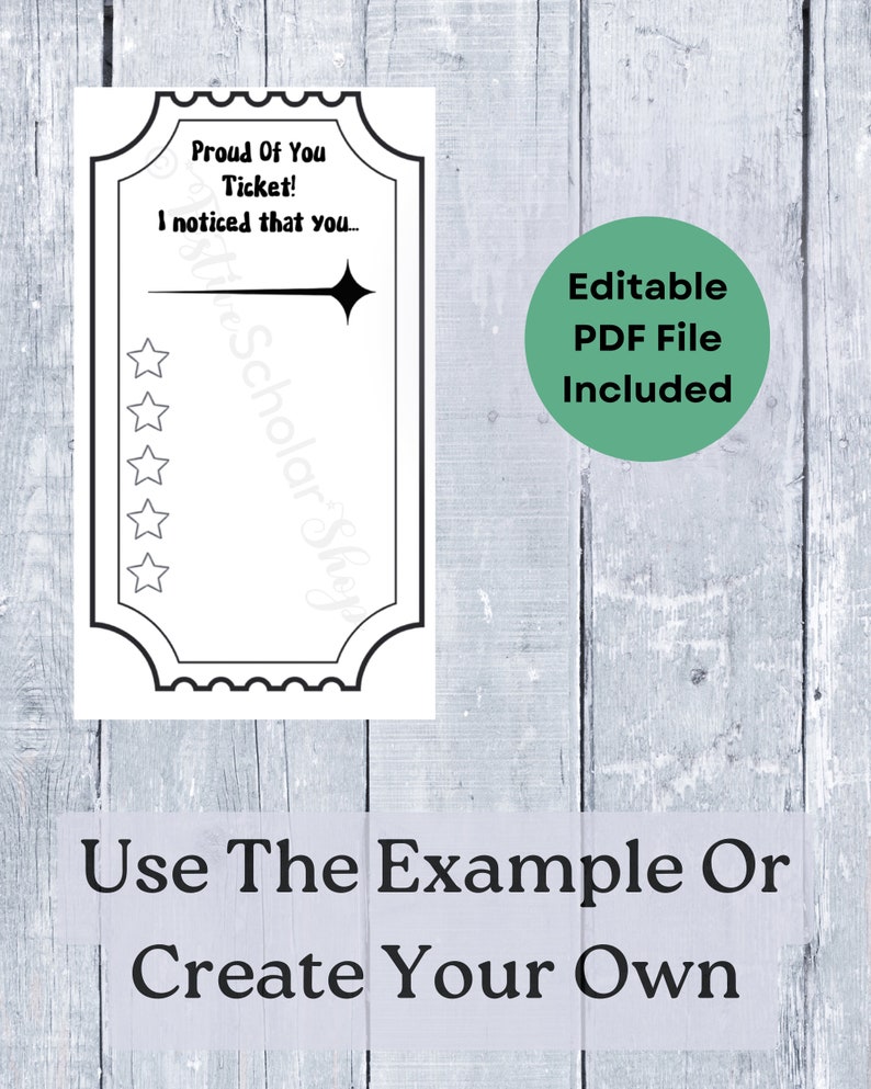 Kids Reward Ticket Printable Incentive Coupon for Pupil Achievement ...