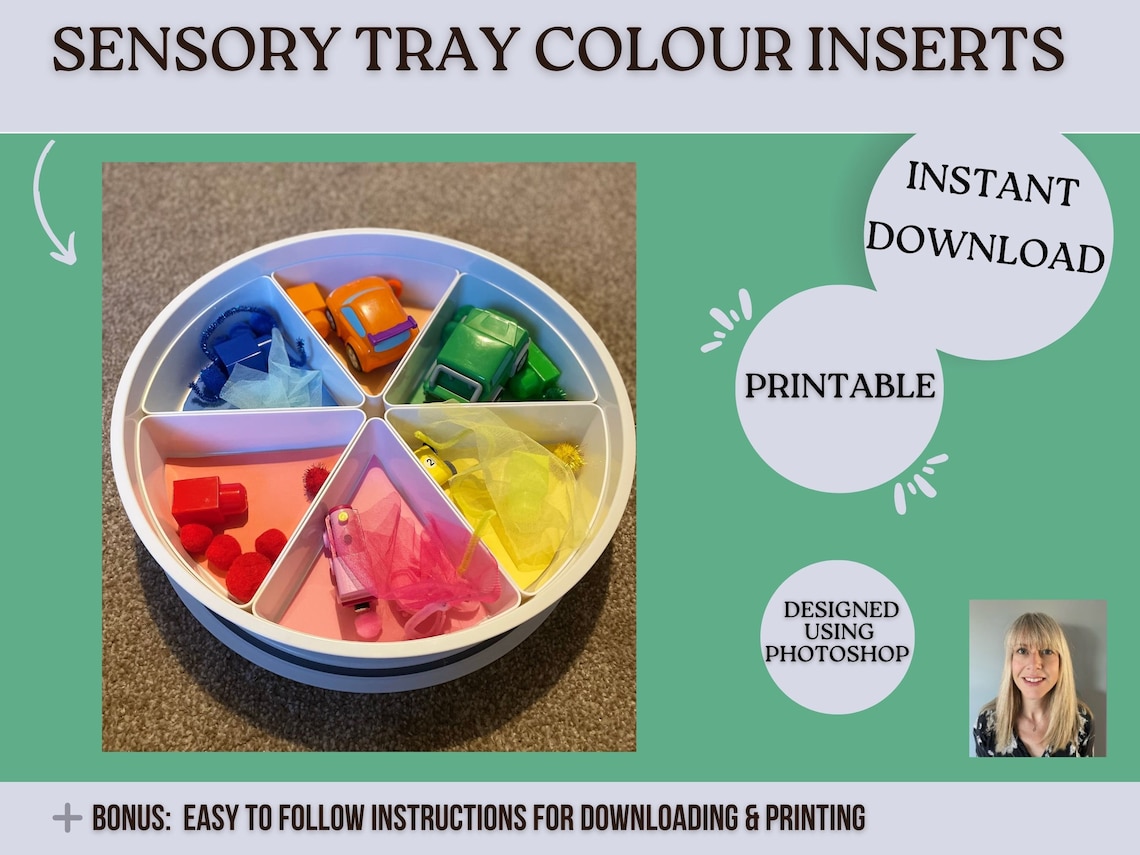 Sensory Tray Colour Inserts Printable Sensory Bin Resource for Tuff Tub ...