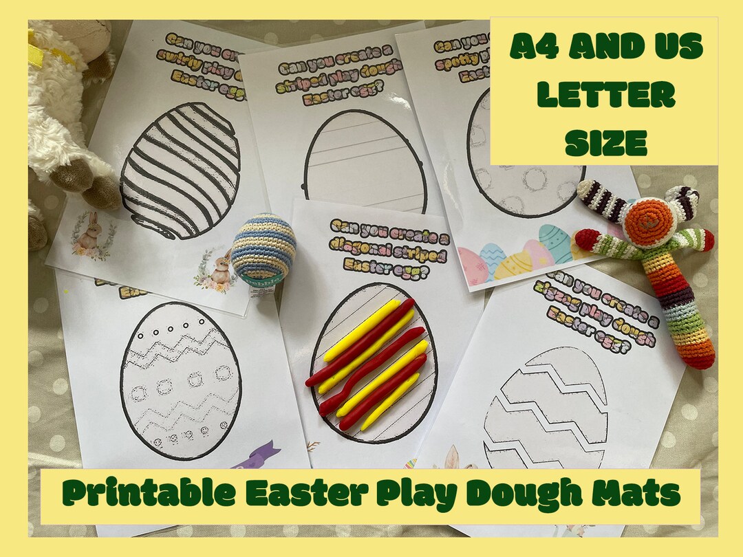 Easter Play Dough Mat Printable Spring Resource Kids Sensory Play ...