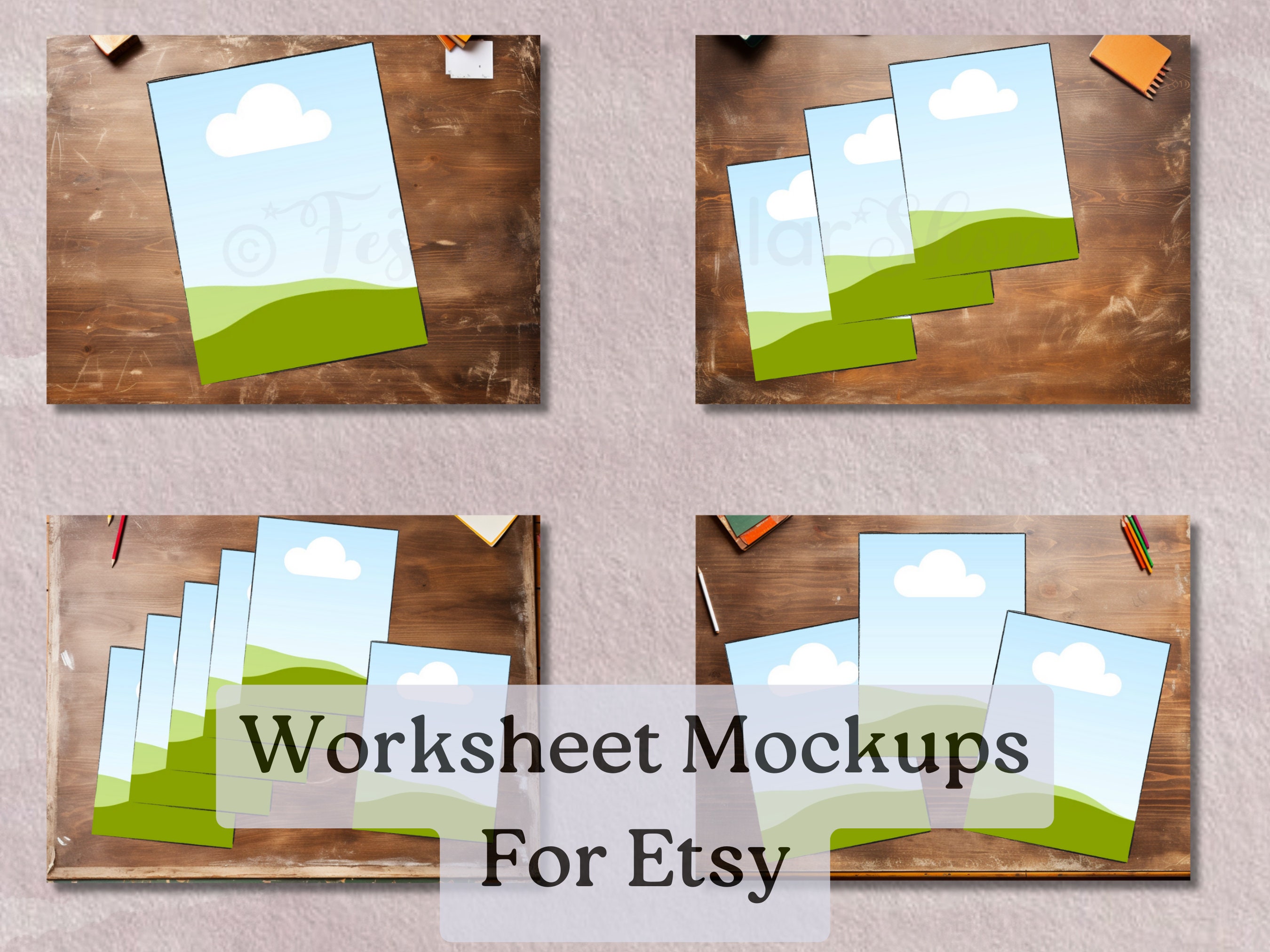 Worksheet Mockup Canva Book Mockup Sell on Etsy Worksheet Mockup for ...