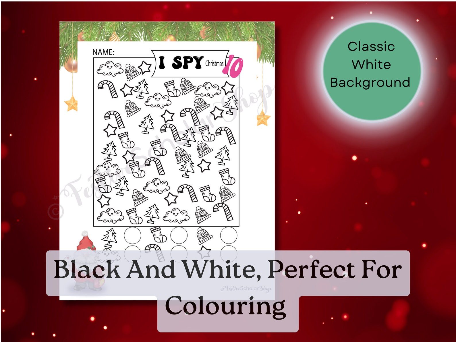 Christmas I Spy Activity Printable Christmas Eye Spy Activity for Kids ...