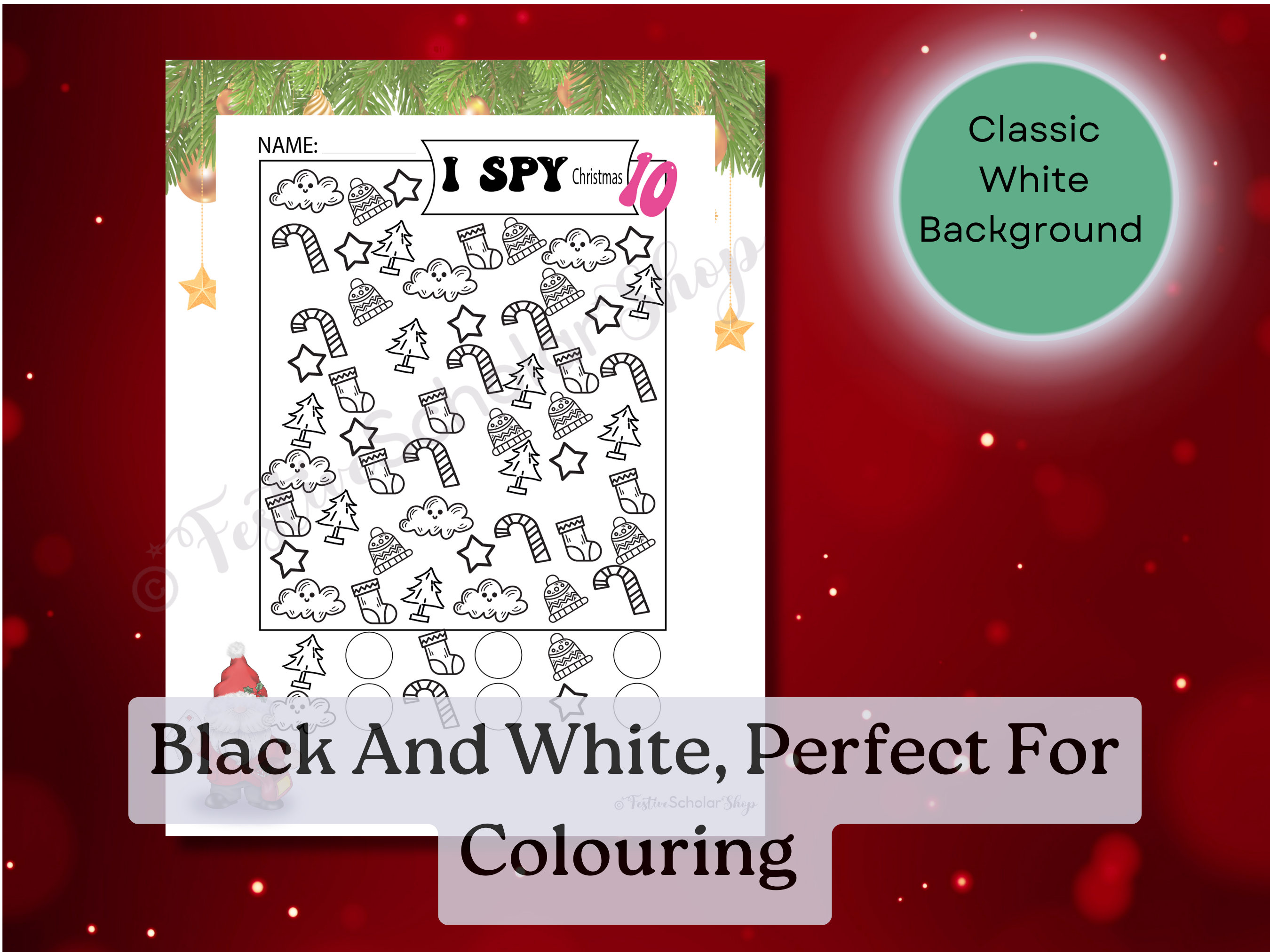 Christmas I Spy Activity Printable Christmas Eye Spy Activity for Kids ...